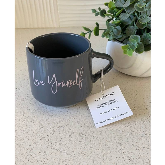 Slant Collections | Dining | Nwt Slant Collection Gray 3z Love Yourself ...